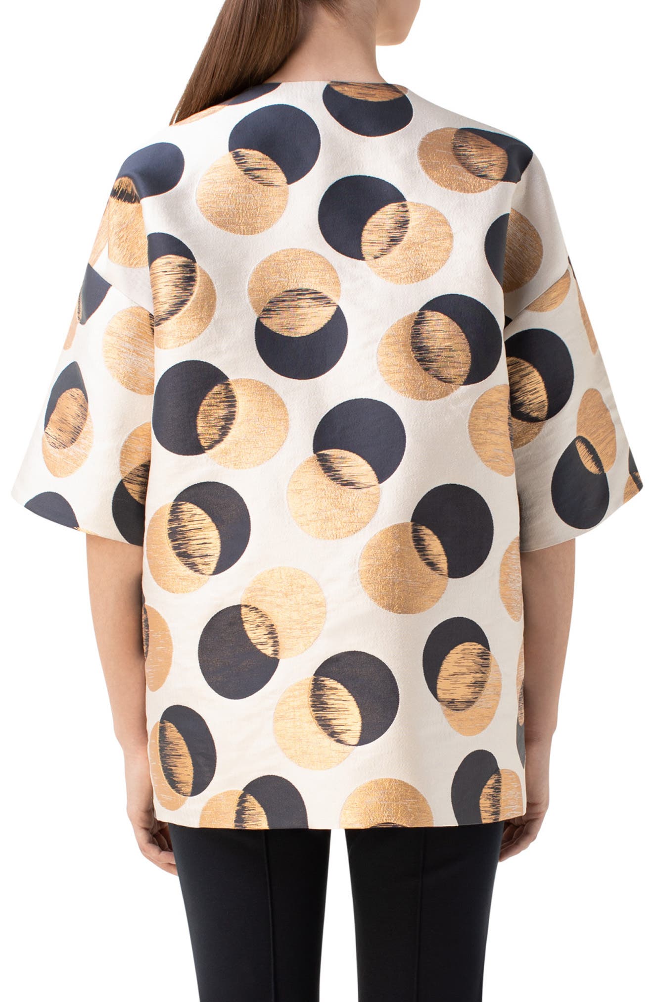 Akris punto Gold Leaf Dot Car Coat | Nordstromrack