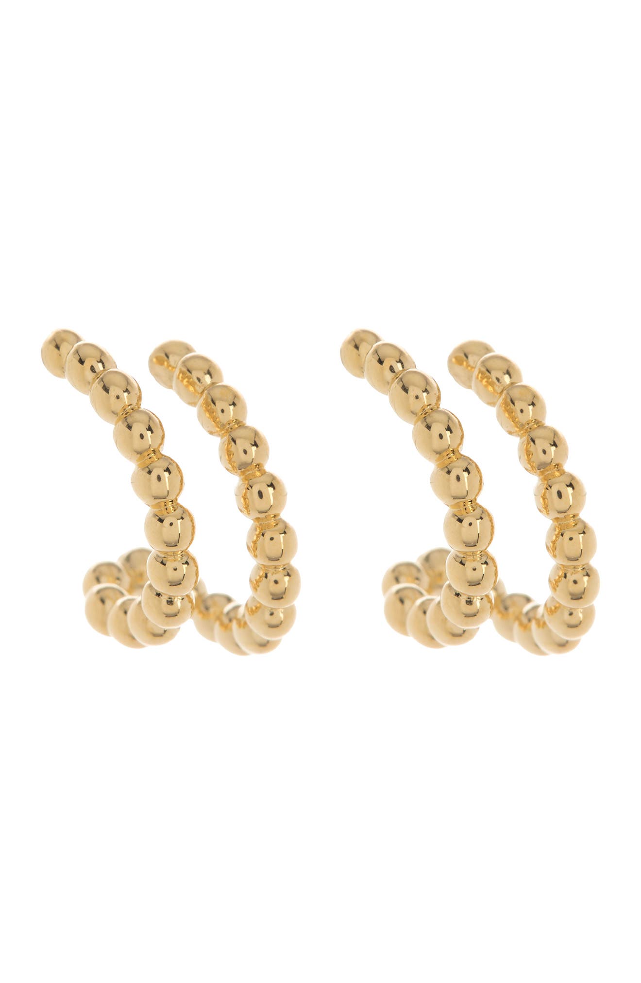 Nadri Lala Double Beaded Huggie Earrings | Nordstromrack