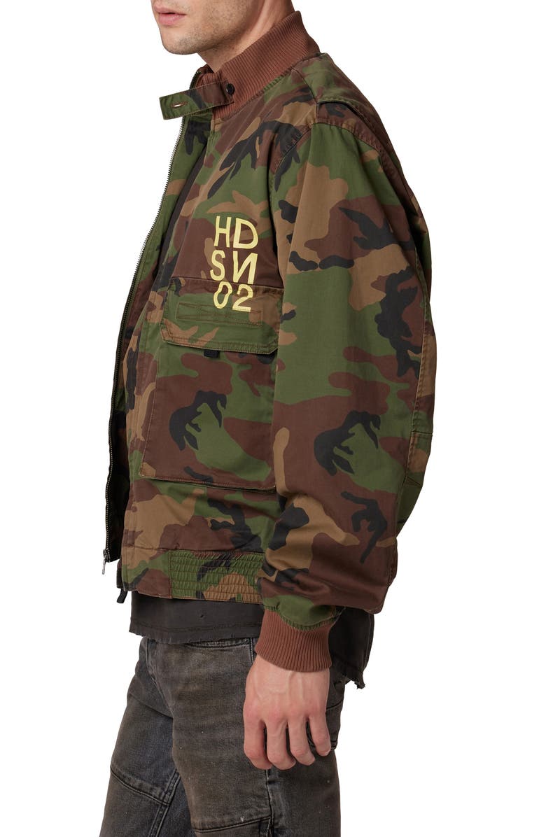 Hudson Jeans Camo Print Utility Bomber Jacket | Nordstrom