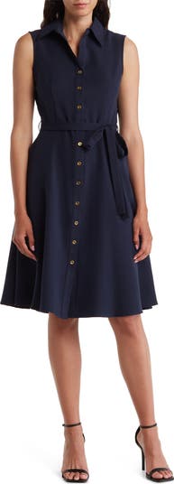 Sharagano Sleeveless A-Line Shirtdress | Nordstromrack
