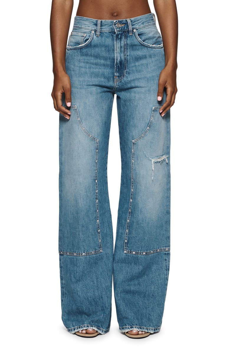 PURPLE BRAND Bling Wide Leg Carpenter Jeans | Nordstromrack