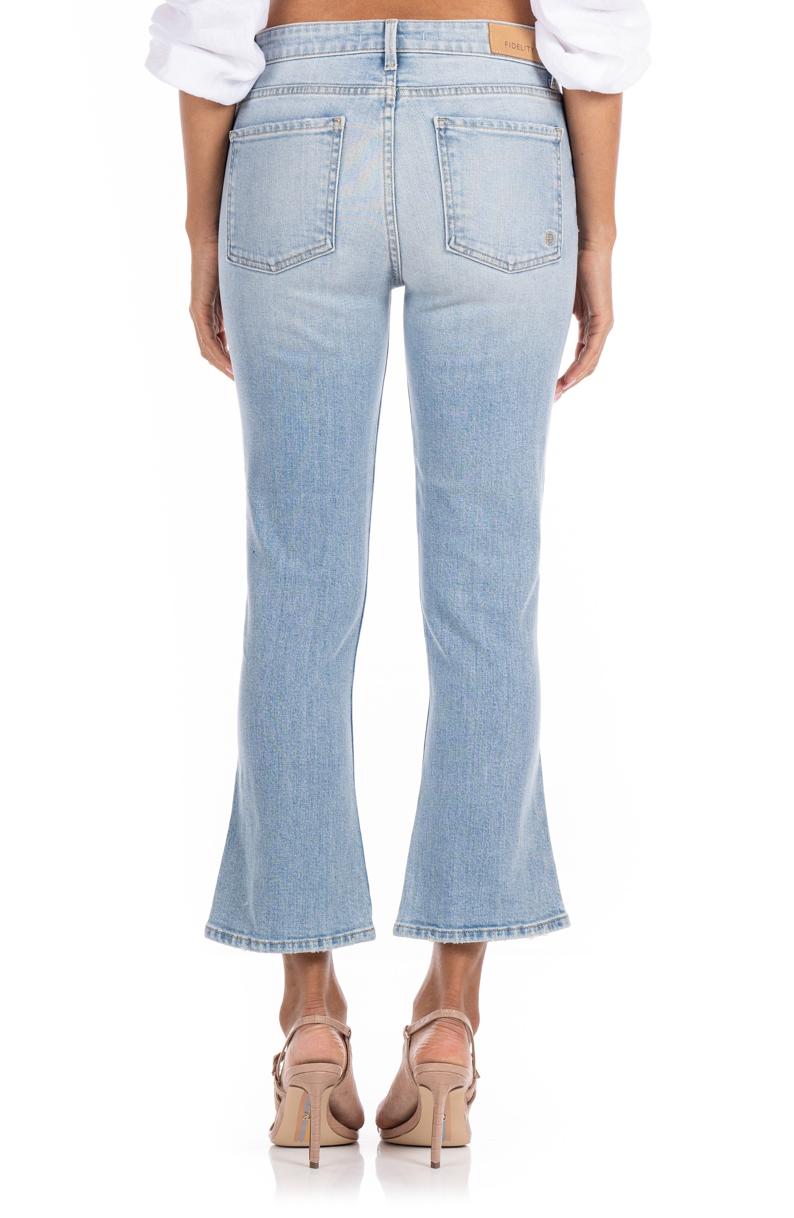 Fidelity Denim Juniper High Waist Crop Flare Jeans | Nordstromrack