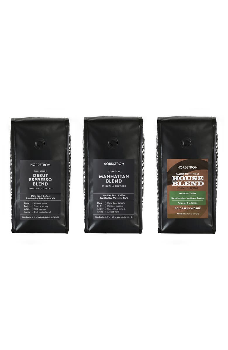 Nordstrom Ethically Sourced Assorted 3-Pack Whole Bean Coffee | Nordstrom