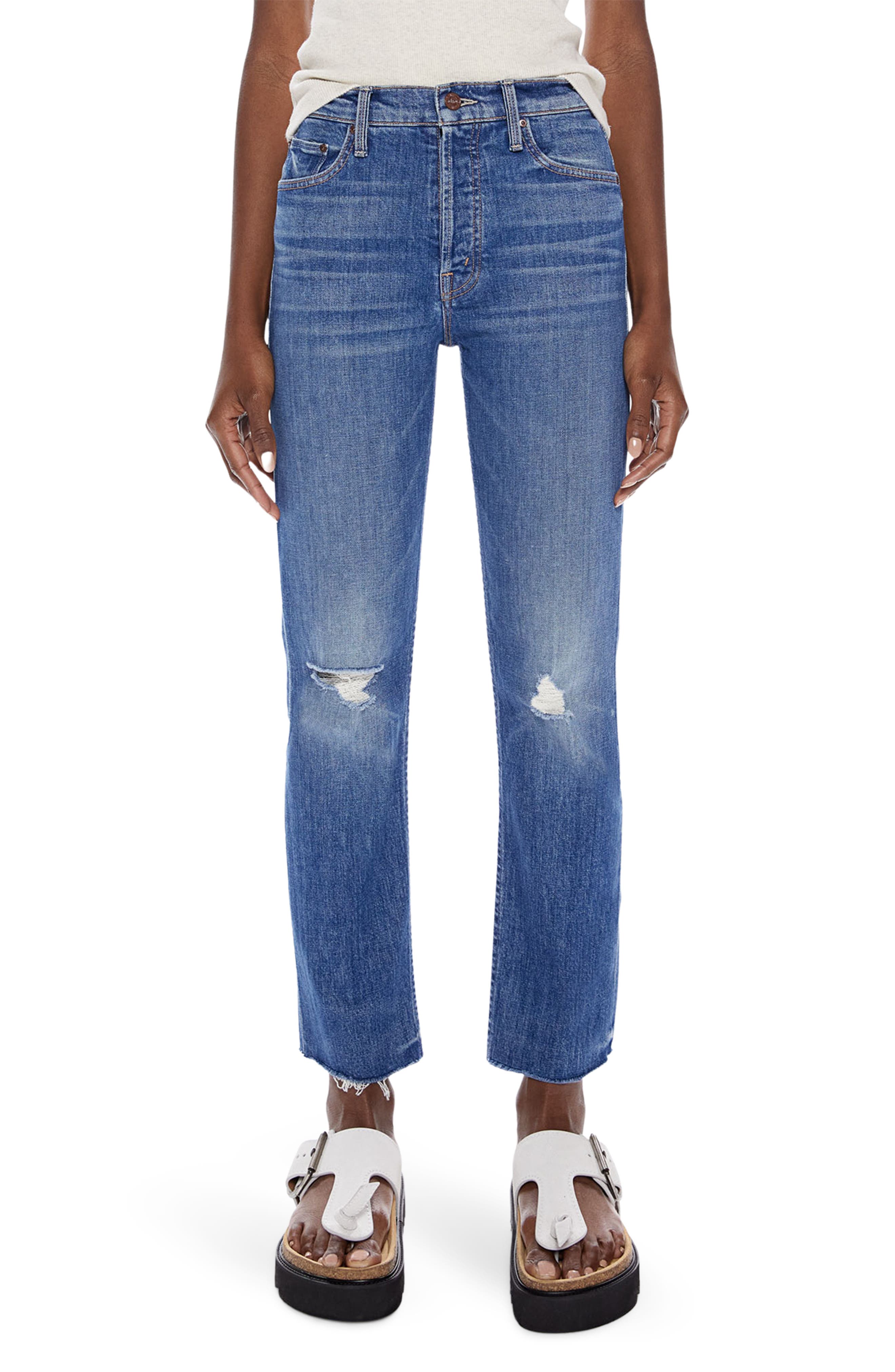MOTHER The Tomcat Fray Hem Ankle Jeans | Nordstromrack