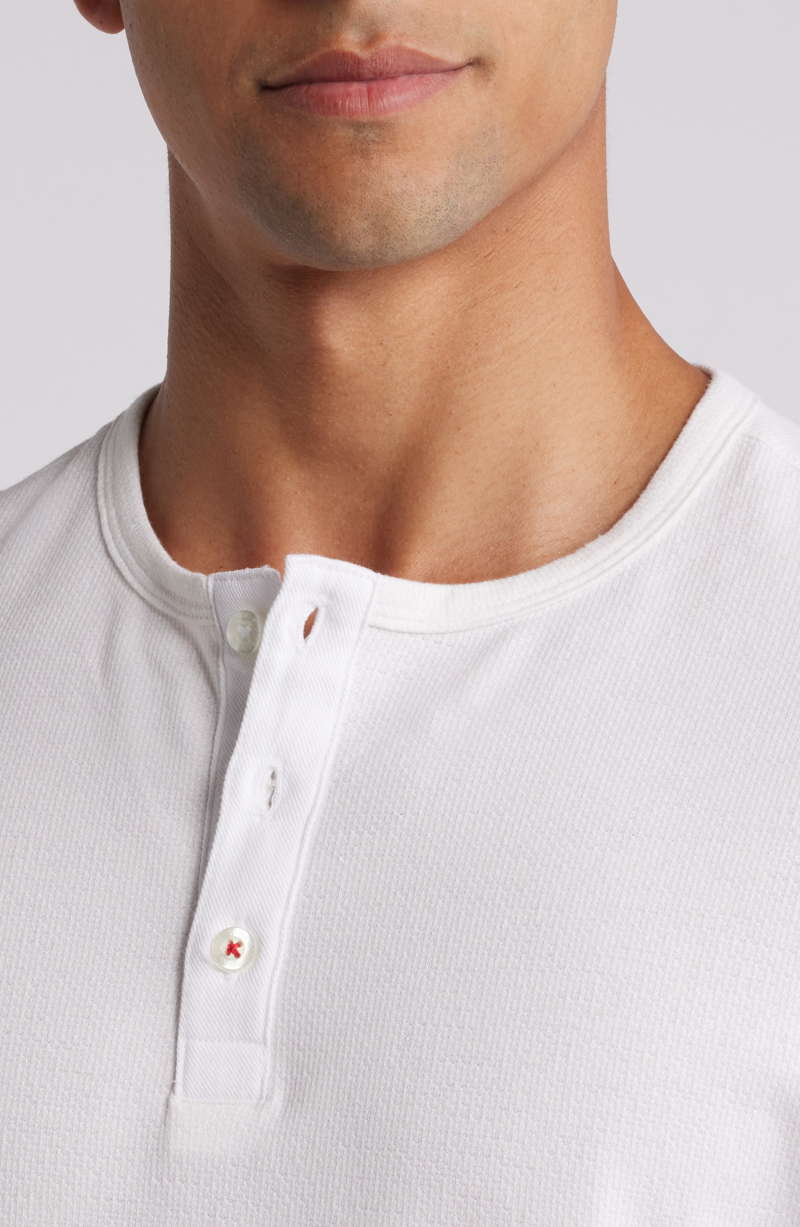 Stone Rose Cotton Blend Slub Piqué Henley | Nordstrom