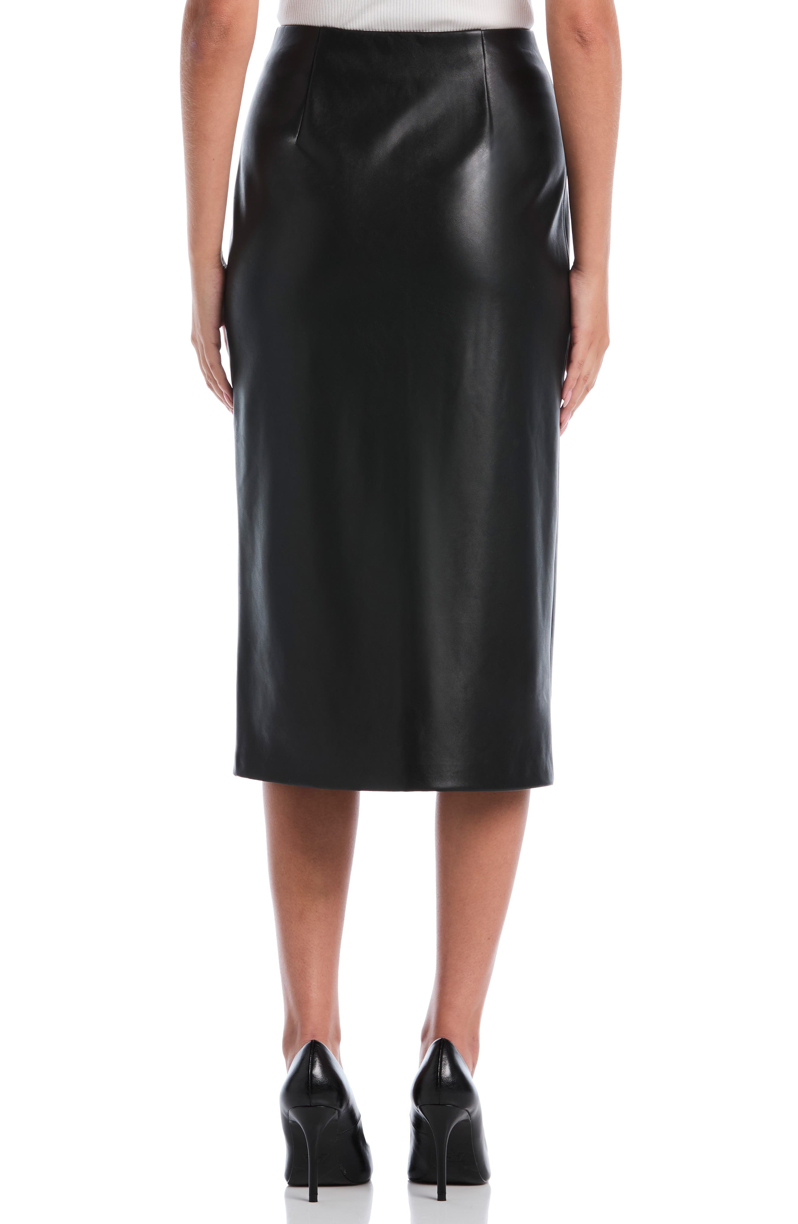 Laundry by Shelli Segal Faux Leather Midi Skirt | Nordstromrack