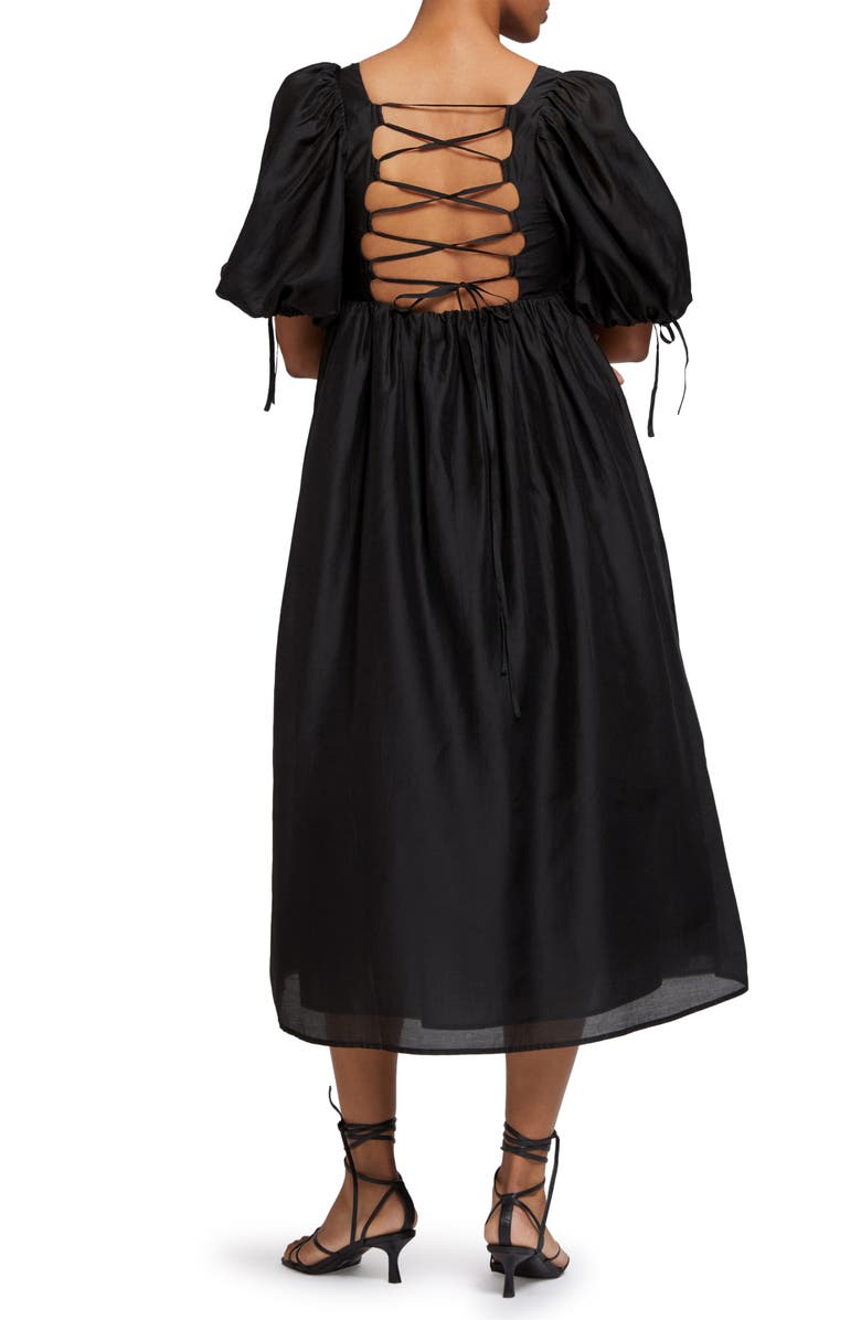 & Other Stories Puff Sleeve Lace-Up Back Dress | Nordstromrack