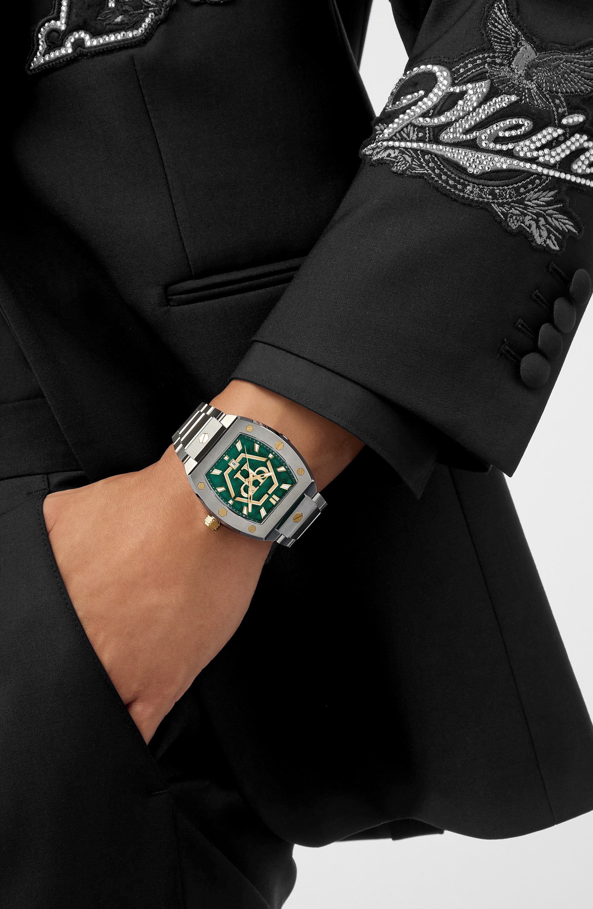 PHILIPP PLEIN The Hexagon Phantom Bracelet Watch, 44mm x 56.2mm | Nordstrom