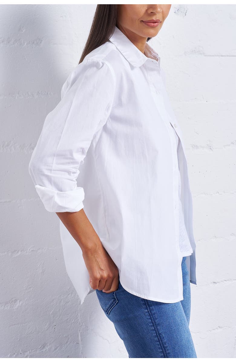 Franne Golde Crisp Cotton Button-Up Shirt | Nordstrom