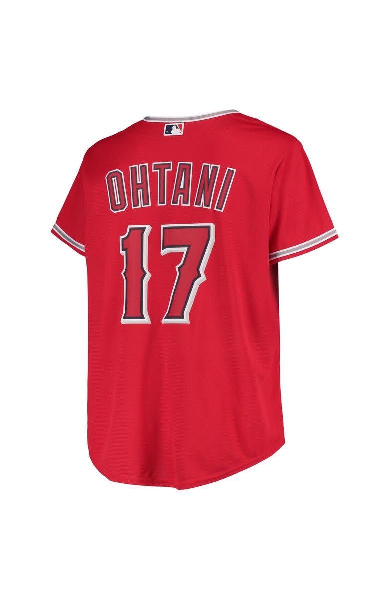PROFILE Women's Shohei Ohtani Red Los Angeles Angels Plus Size Replica ...