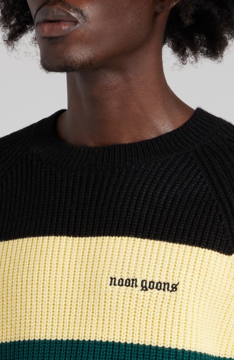 Noon Goons Phat Budde Stripe Logo Embroidered Sweater | Nordstromrack