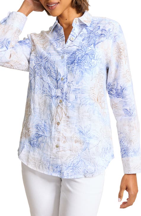Women's 100% Linen Button Up Tops | Nordstrom