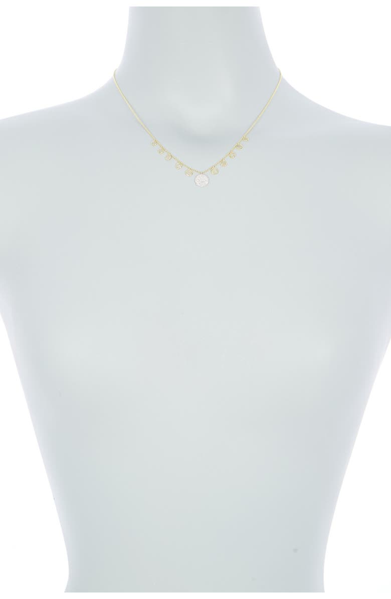 Meira T 14K White Gold Pave Diamond Disc Pendant Necklace | Nordstromrack