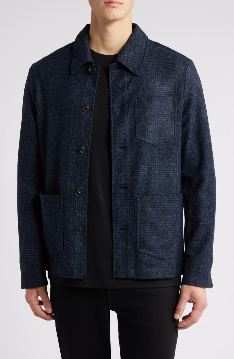 Reiss Quartz Check Flannel Button-Up Work Jacket | Nordstromrack