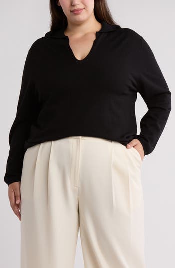 MAX STUDIO Johnny Collar Sweater | Nordstromrack