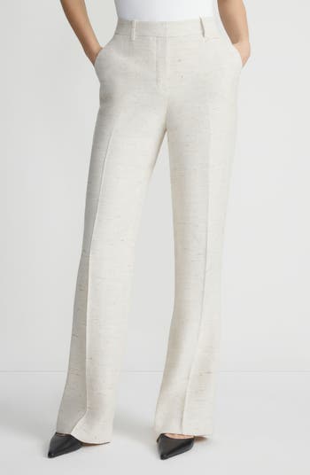 Lafayette 148 New York Gates Linen Blend Reed Cloth Straight Leg Pants ...