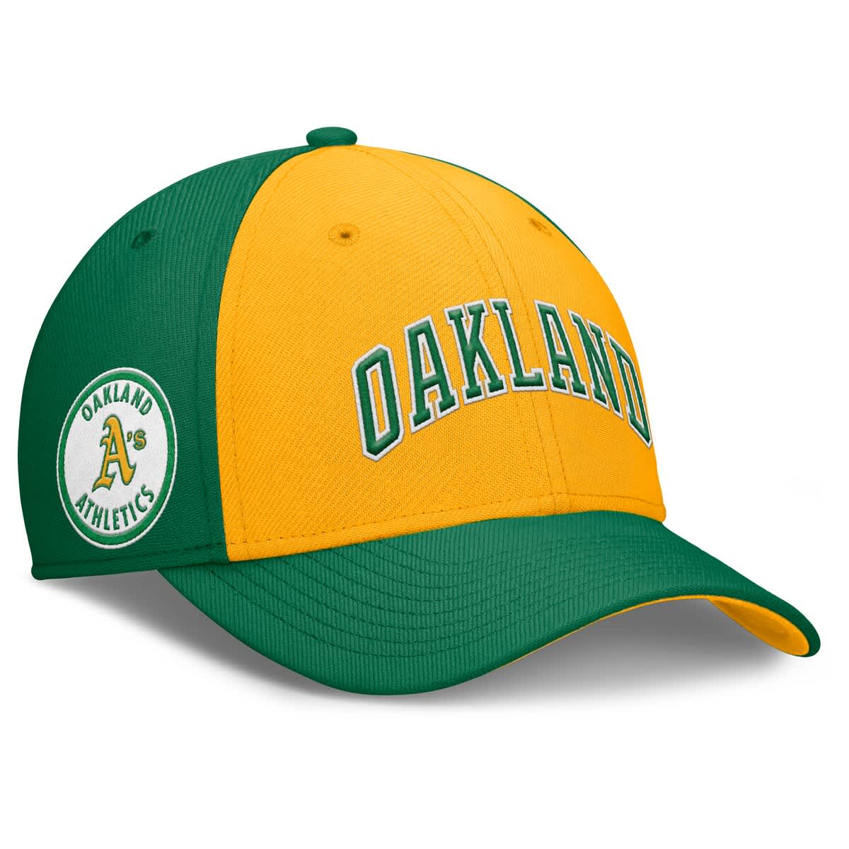 Nike Men's Nike Green/Gold Oakland Athletics Rise Swoosh Performance ...