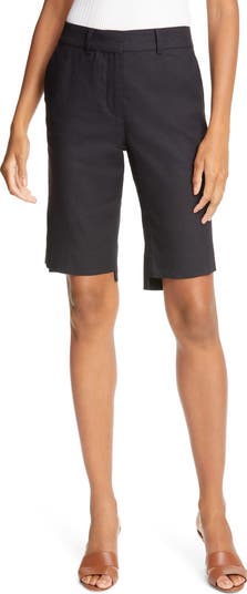 FRAME High Waist Linen Blend Trouser Shorts | Nordstromrack