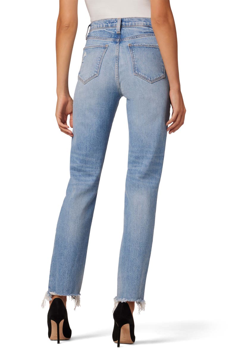 Joe's The Honor Ripped High Waist Ankle Straight Leg Organic Cotton ...
