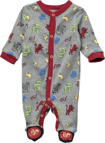 Happy Threads Harry Potter House Emblem Footed Bodysuit | Nordstromrack