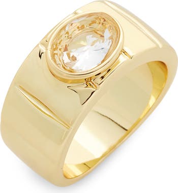 Covet Oval Stone Band Ring | Nordstromrack