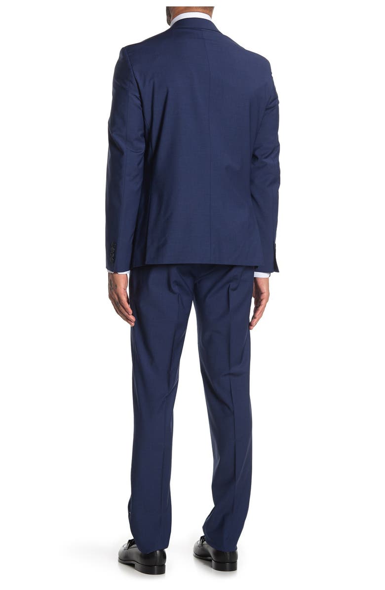 Calvin Klein Blue Plain Two Button Notch Lapel Skinny Fit Suit ...