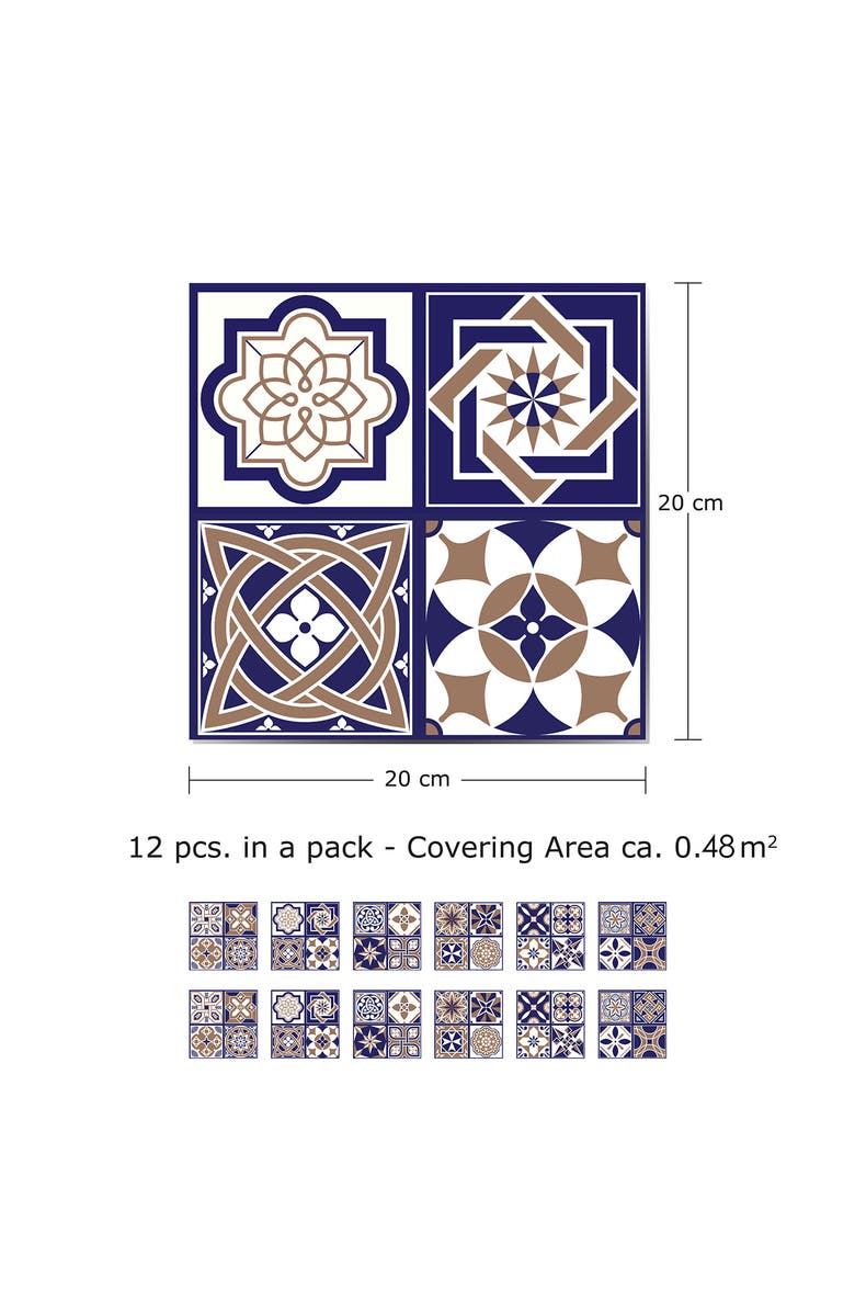 WALPLUS Royal Blue Tile Sticker Decal | Nordstromrack