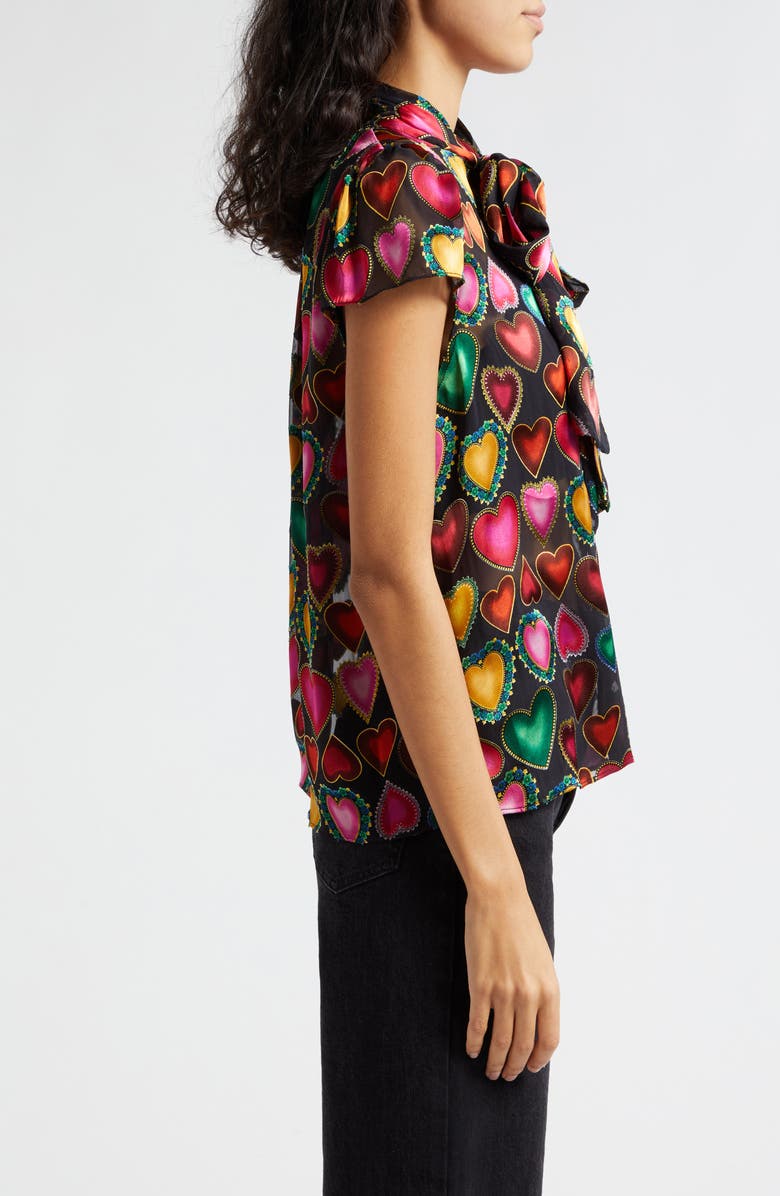 Alice + Olivia Jeannie Bow Collar Button-Up Shirt | Nordstrom