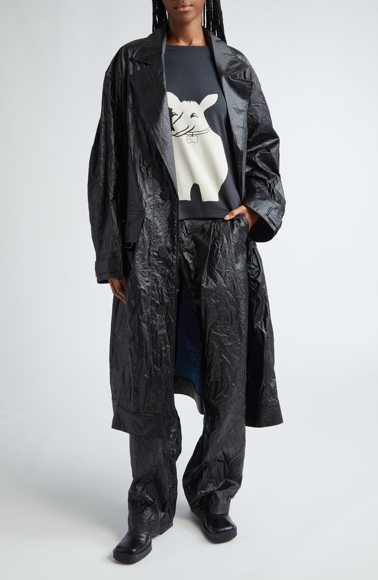 Eckhaus Latta Oversize Coated Nylon Trench Coat | Nordstromrack