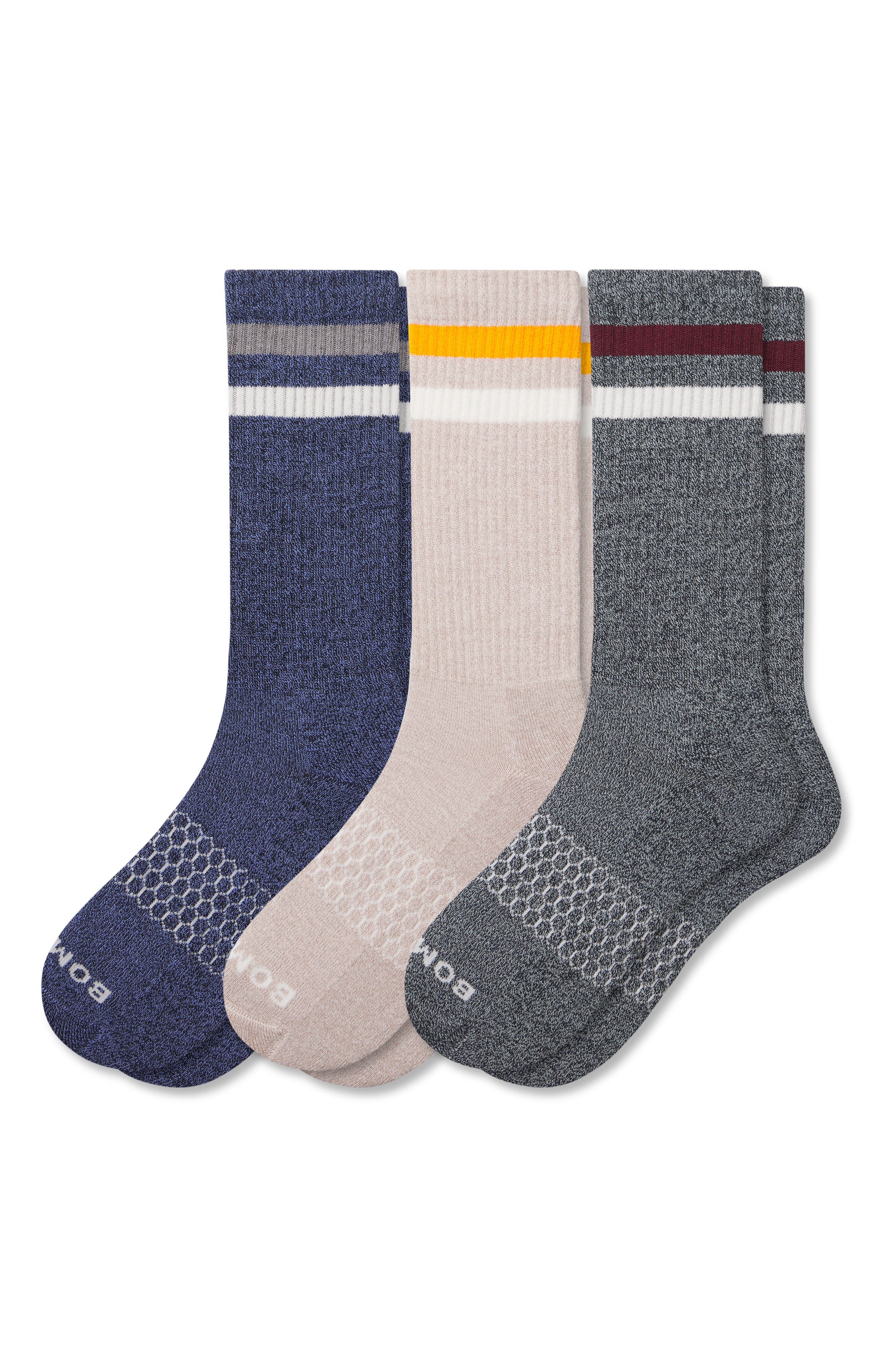 Bombas Assorted 3-Pack Vintage Stripe Cotton Blend Crew Socks | Nordstrom