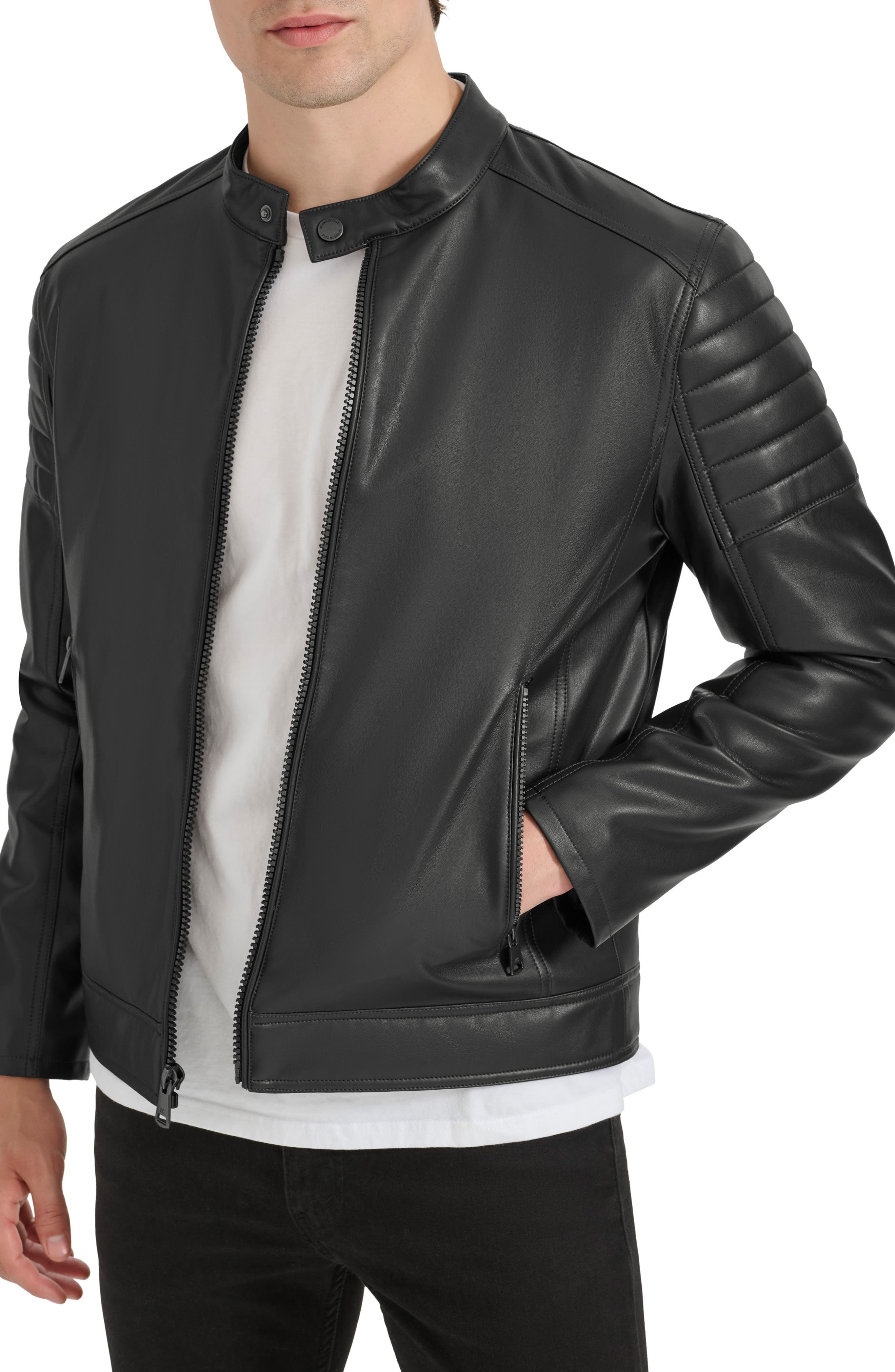 Kenneth Cole New York Faux Leather Moto Jacket | Nordstromrack