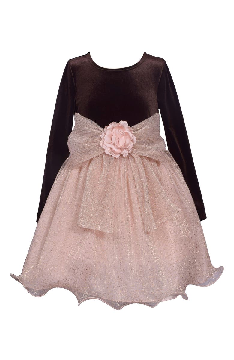 Iris & Ivy Kids' Long Sleeve Velvet & Mesh Dress | Nordstromrack