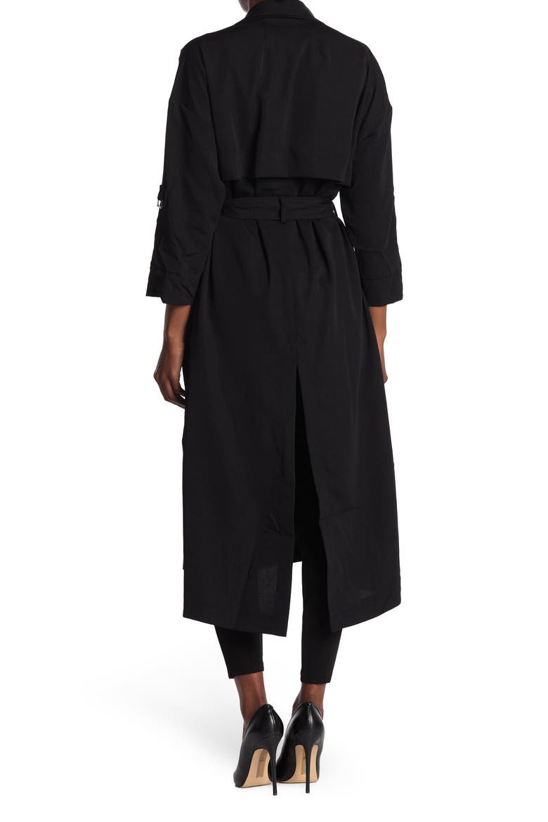 Long Cuffed Sleeve Trench Coat (Women) | Nordstromrack