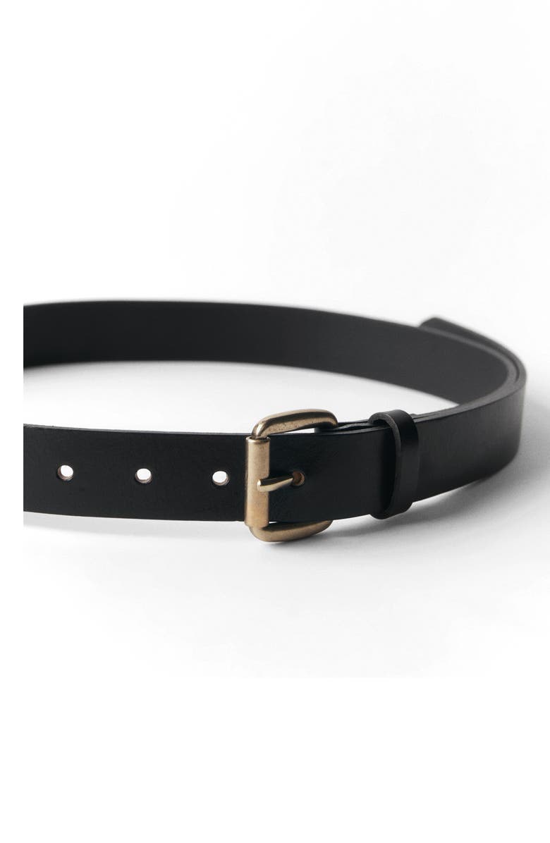 MANGO Square Buckle Leather Belt | Nordstromrack