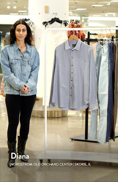 Micro Check Cotton Button-Up Shirt (Men) | Nordstromrack