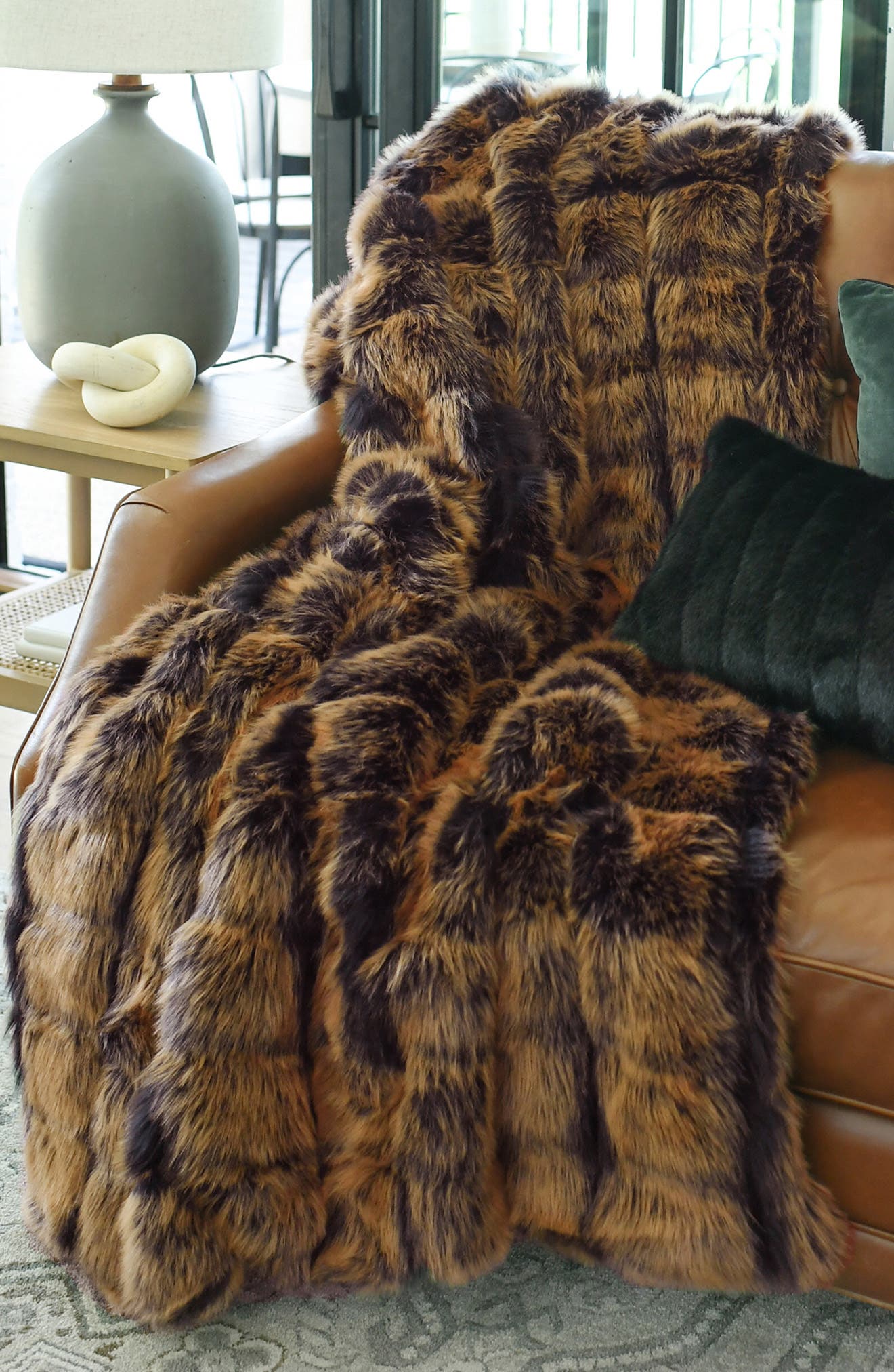 DONNA SALYERS FABULOUS FURS Limited Edition Canadian Fox Faux Fur Throw ...