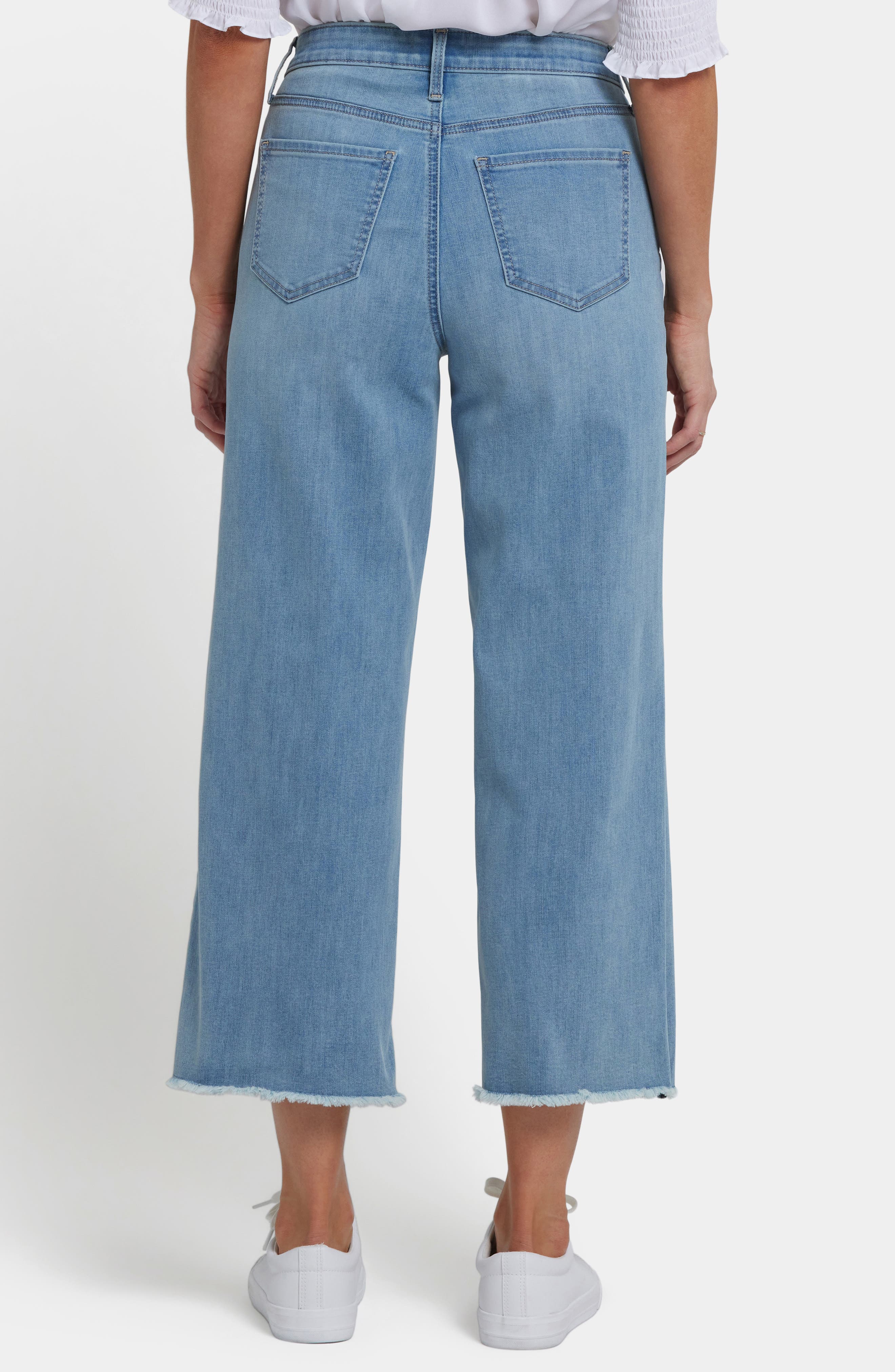 NYDJ Coco Cool Embrace® Frayed Crop Wide Leg Jeans | Nordstromrack