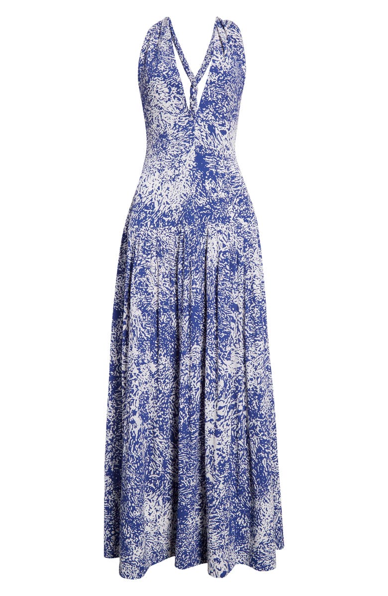 Proenza Schouler Simone Print Plunge Neck Twist Back Maxi Dress ...