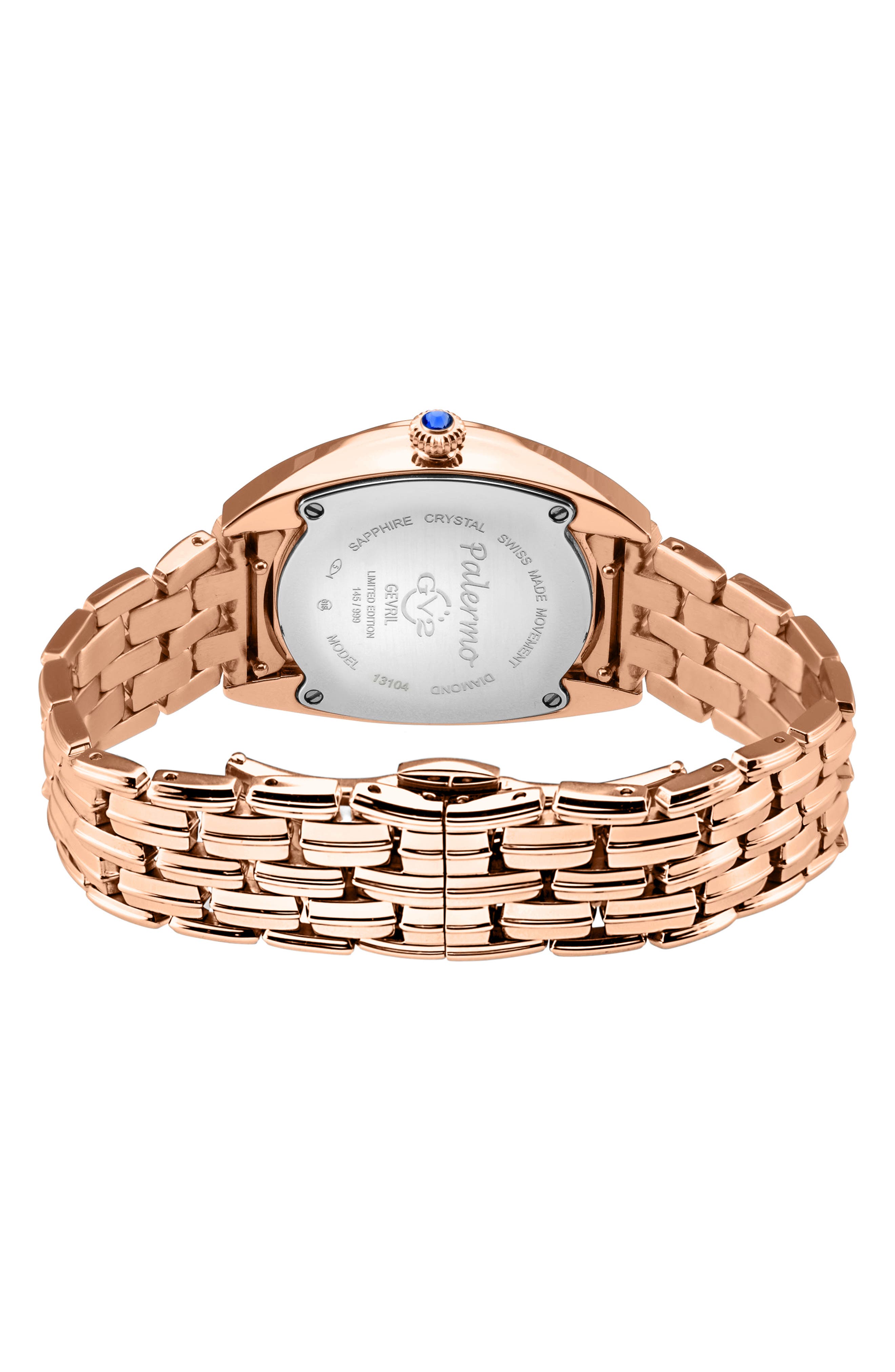 GV2 Palermo Blue Mother of Pearl Dial Diamond Bracelet Watch, 35mm - 0 ...
