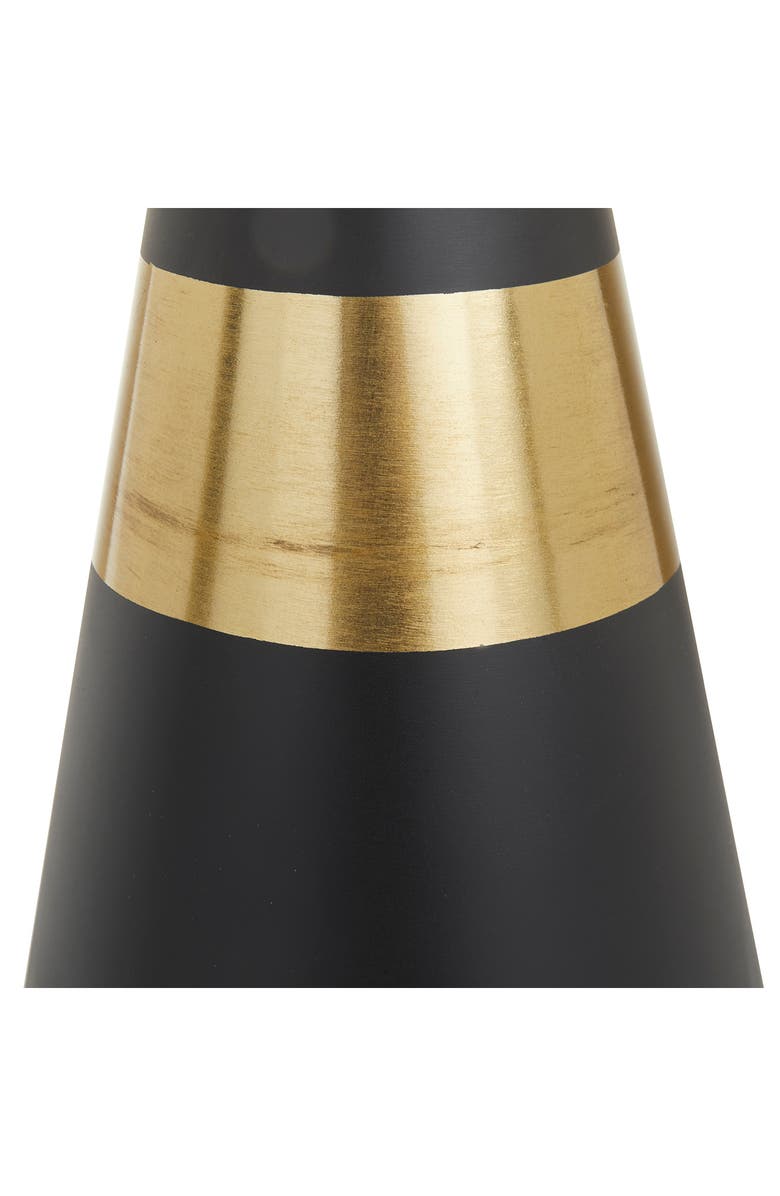 VIVIAN LUNE HOME Black Metal Vase with Gold Band - Set of 2 | Nordstromrack
