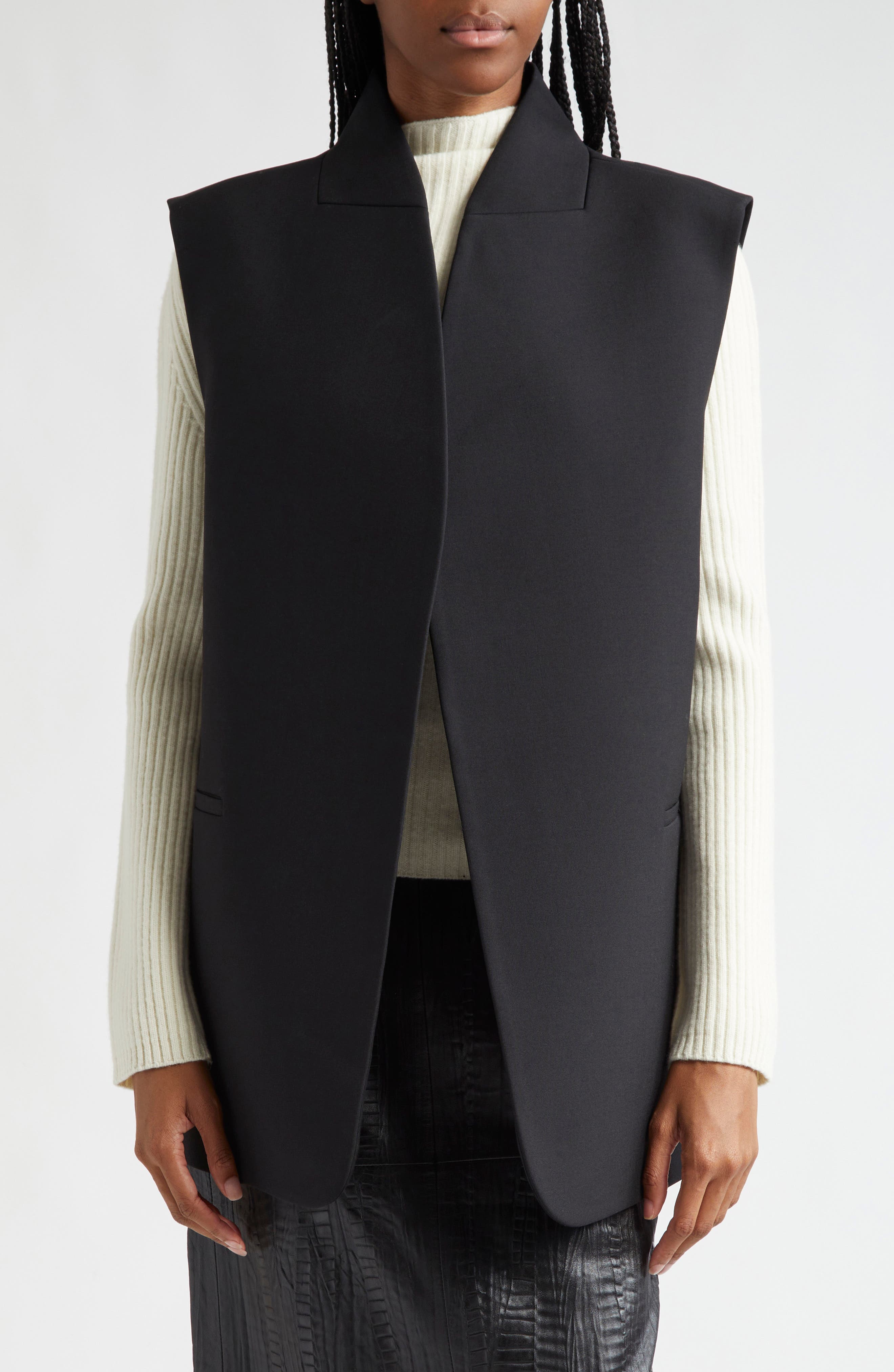 Open Front Wool Blend Vest (Women) | Nordstromrack