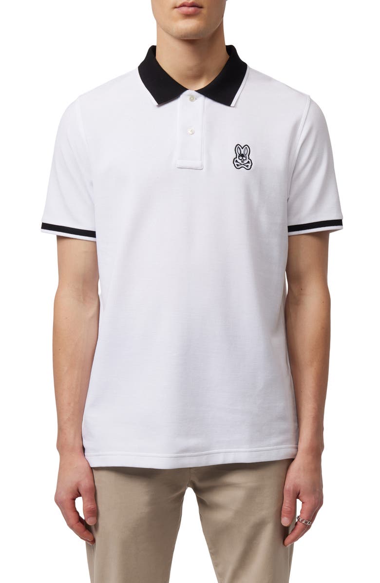 Psycho Bunny Serge Tipped Pima Cotton Piqué Polo | Nordstrom