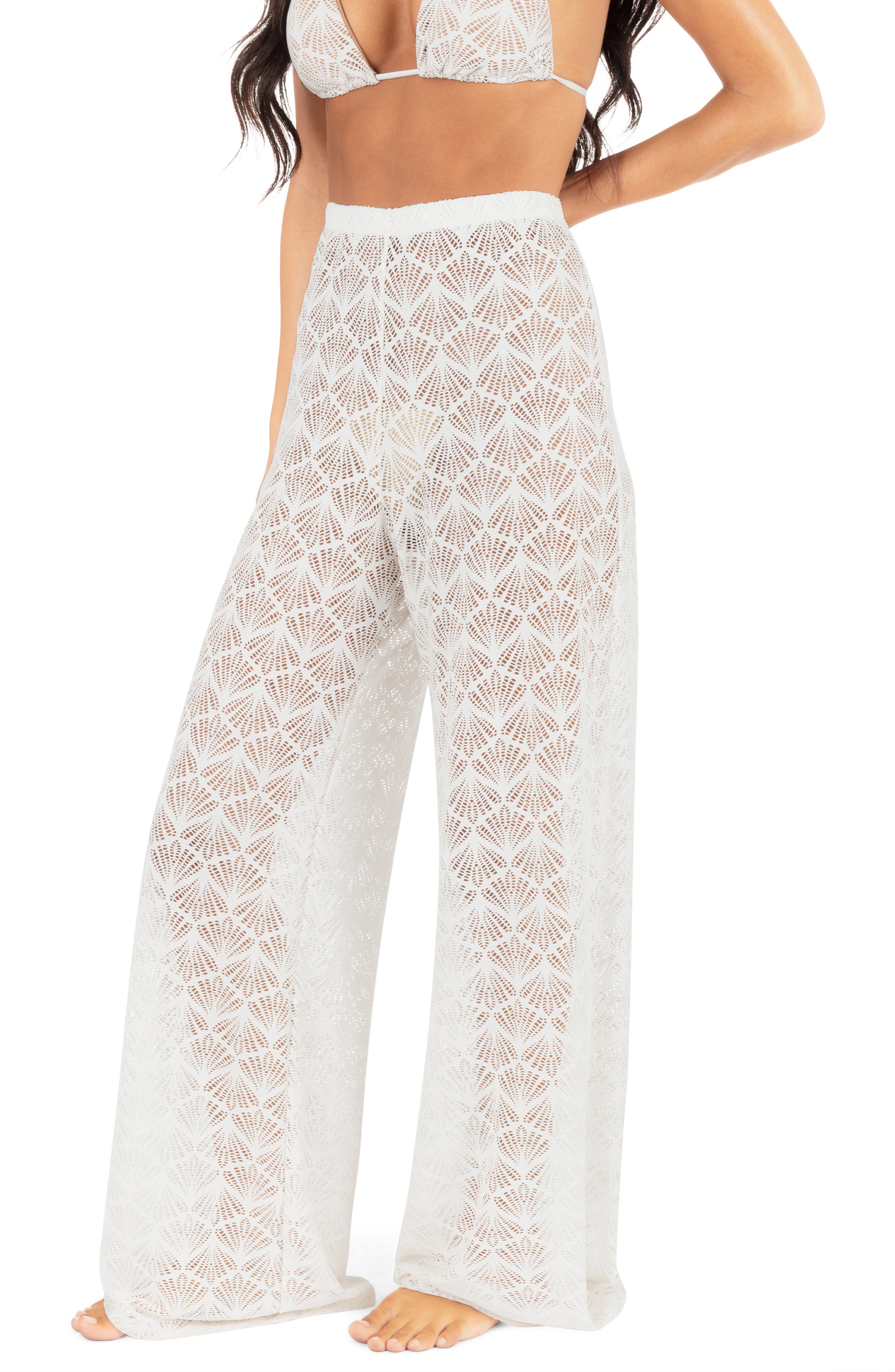 Hurley Open Stitch Wide Leg Cover-Up Pants | Nordstrom