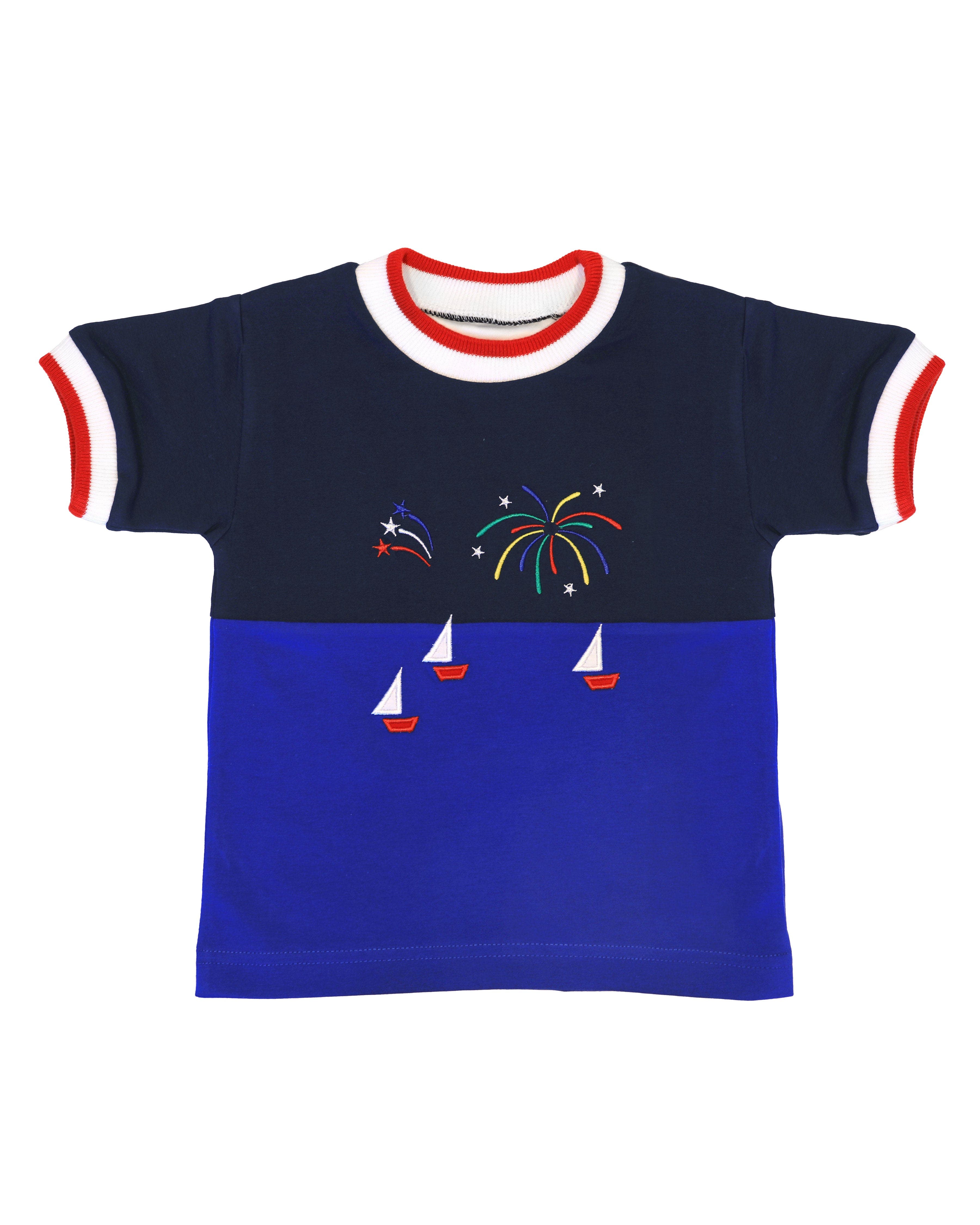 Florence Eiseman Tshirt With With Boats And Fireworks | Nordstrom
