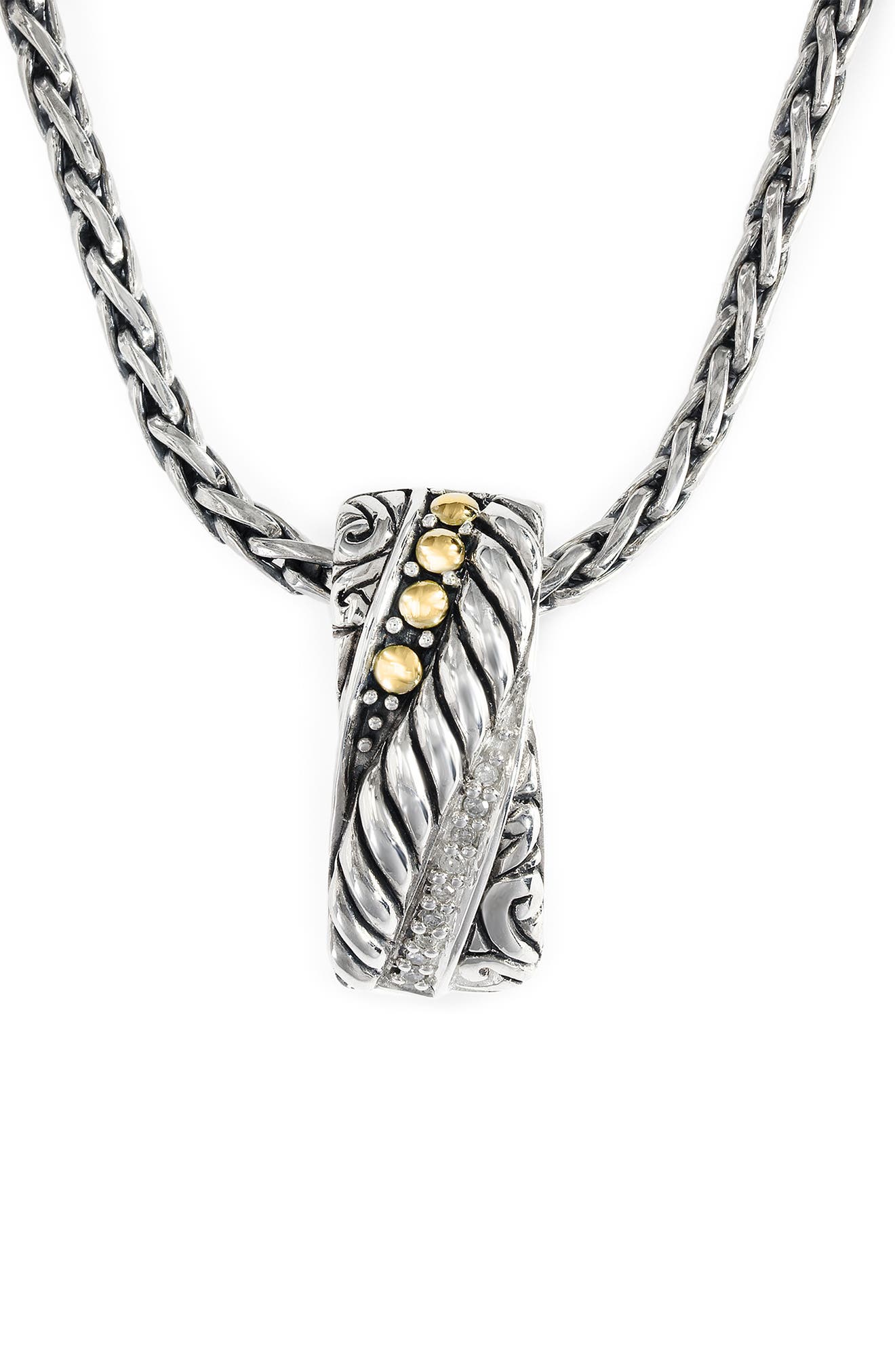 EFFY Sterling Silver & 18K Gold Diamond Pendant Necklace | Nordstromrack