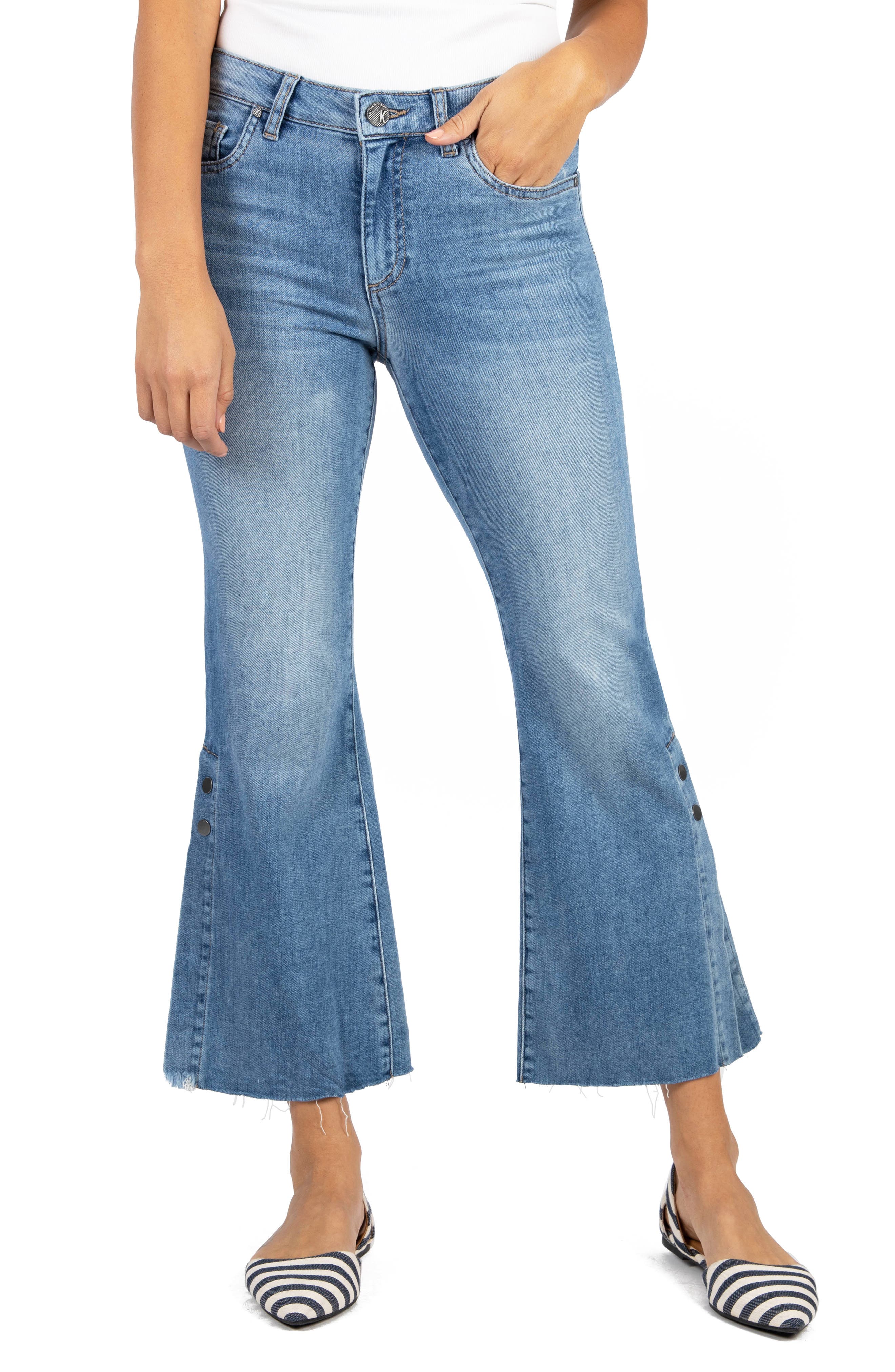 SWAT FAME KUT from the Kloth Kelsey High Waist Slit Hem Ankle Kick ...