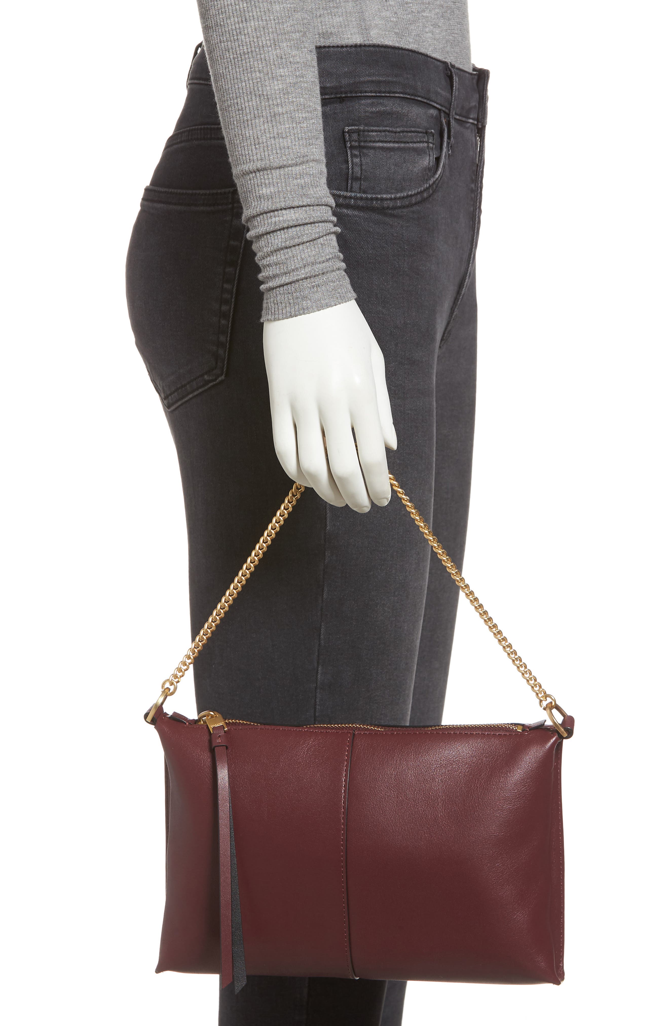 AllSaints Eve Convertible Leather Crossbody Bag | Nordstromrack