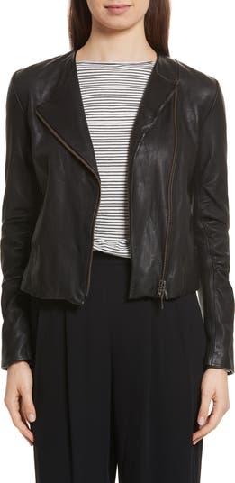 Vince Cross Front Leather Jacket | Nordstrom