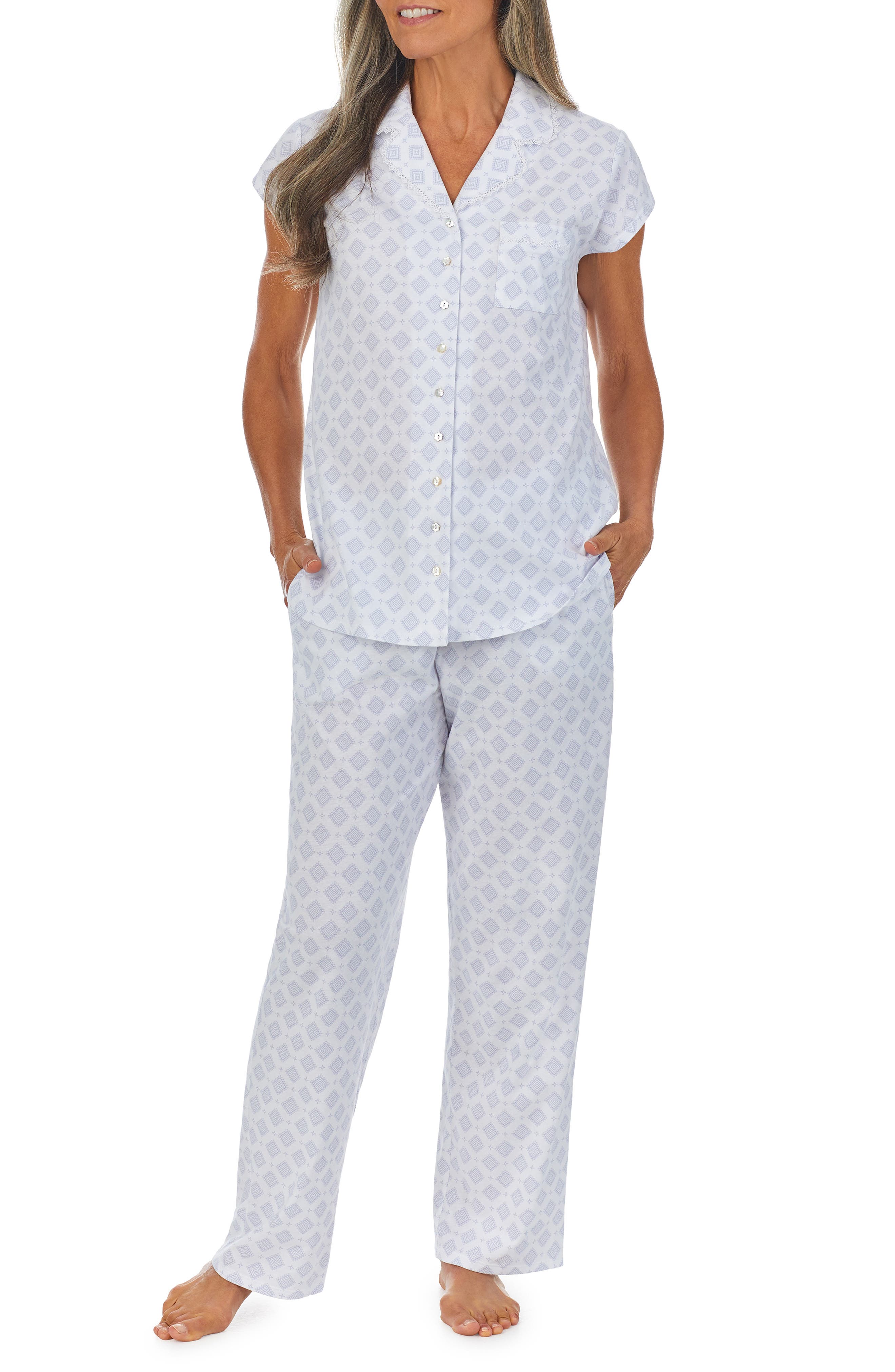 Eileen West Geo Print Pajamas (Women) | Nordstrom