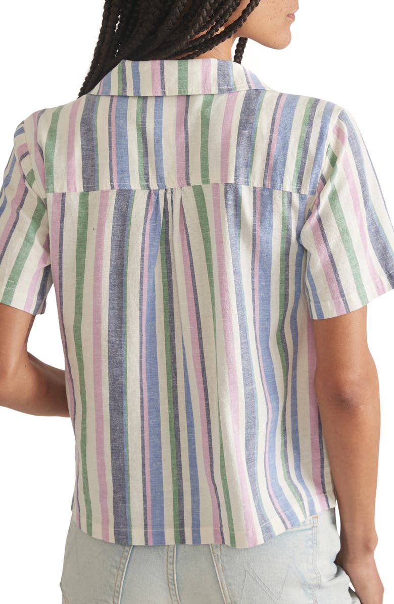 Marine Layer Lucy Resort Short Sleeve Hemp Blend Button-Up Camp Shirt ...